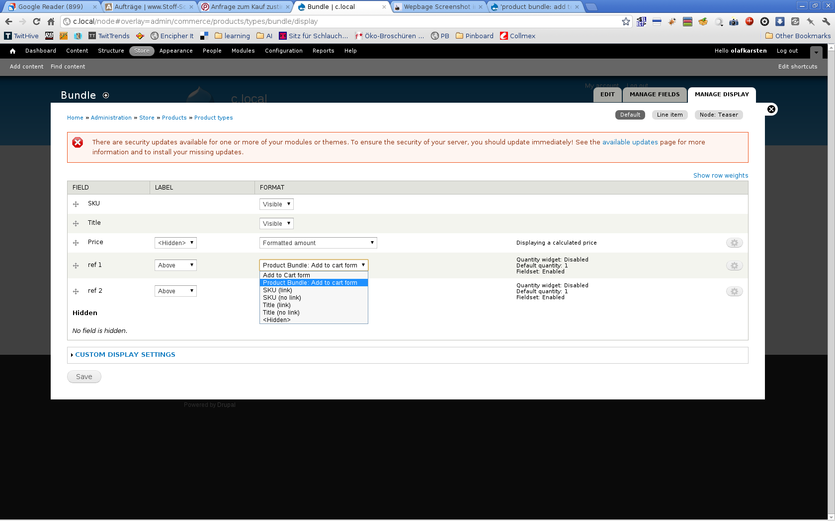 'product bundle: add to cart form' is not available in Product types - manage display for my ...